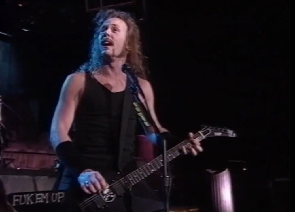 James Hetfield's 1989 ESP MX220 “Fuk Em Up” – Ground Guitar