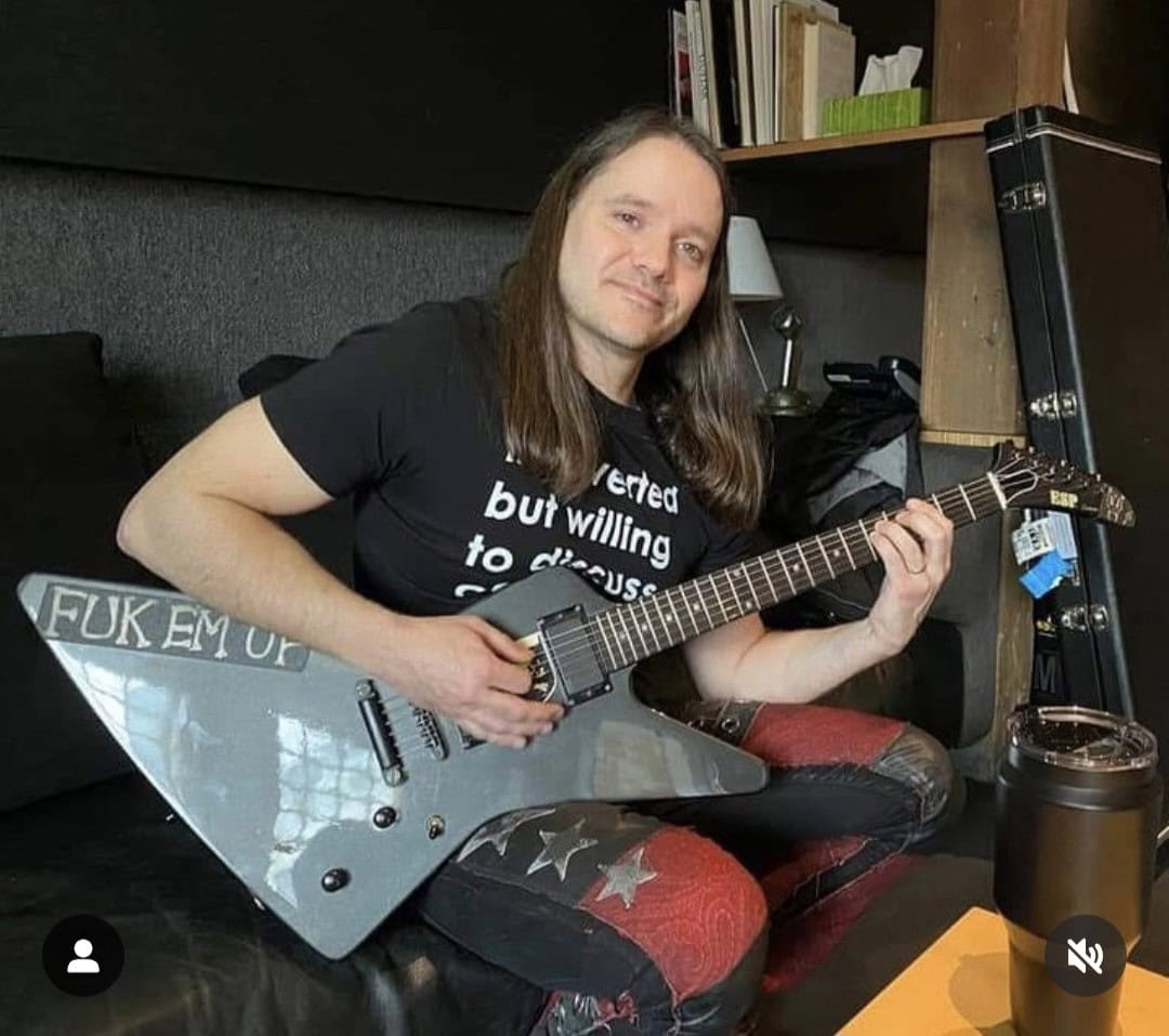 James Hetfield's 1989 ESP MX220 “Fuk Em Up” – Ground Guitar